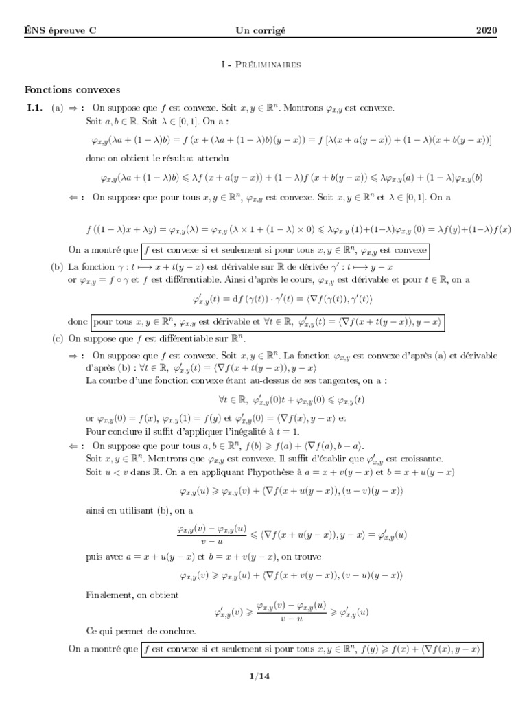 X Ens MP 2020 Maths C Corrige | PDF | Limite (mathématiques) | Base ...