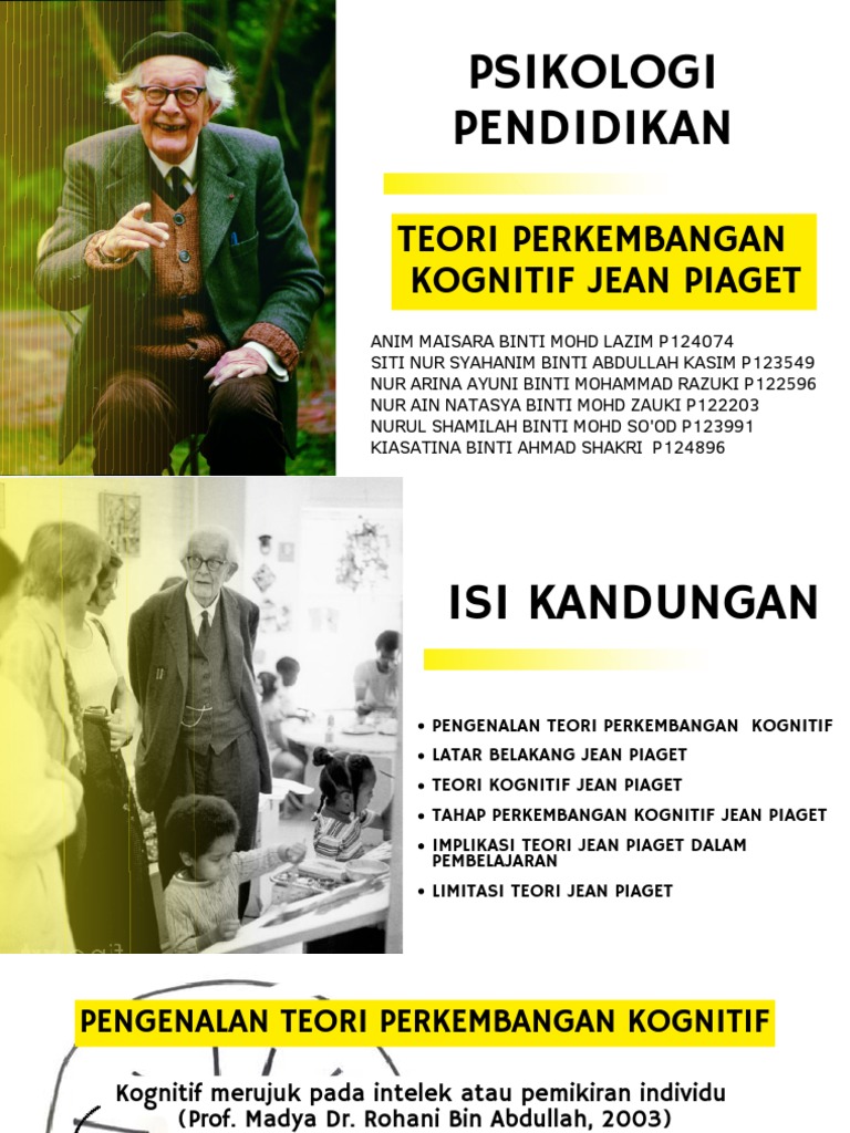 Psikologi Pendidikan: Teori Perkembangan Kognitif Jean Piaget | PDF