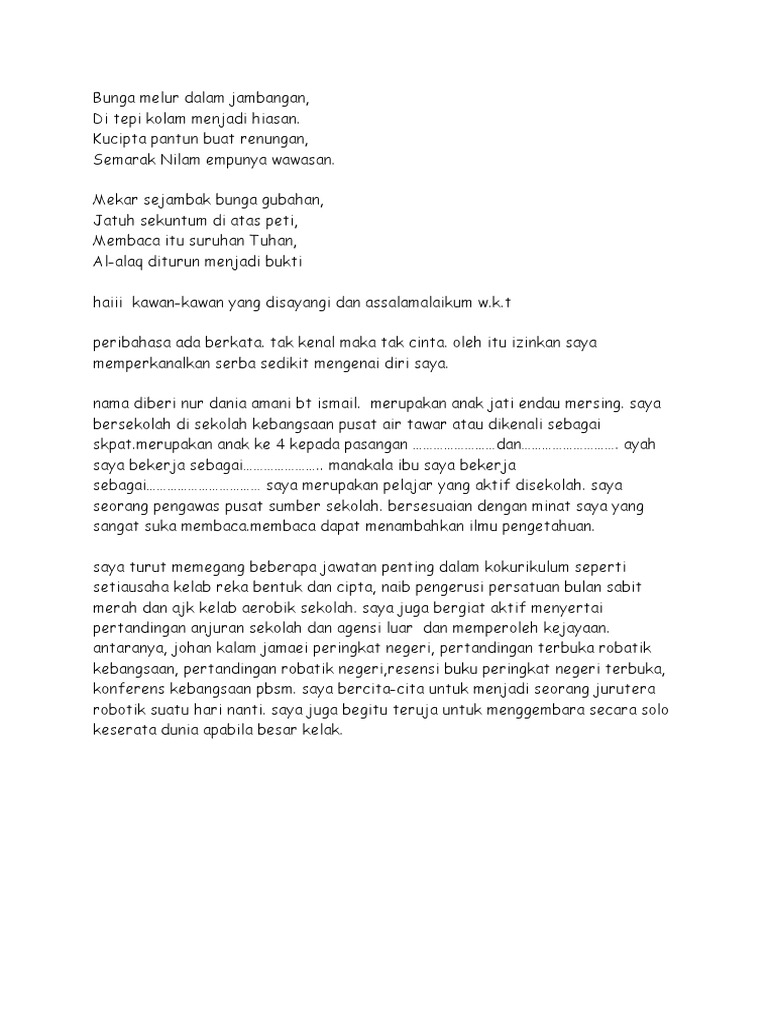 Bunga Melur Dalam Jambangan | PDF