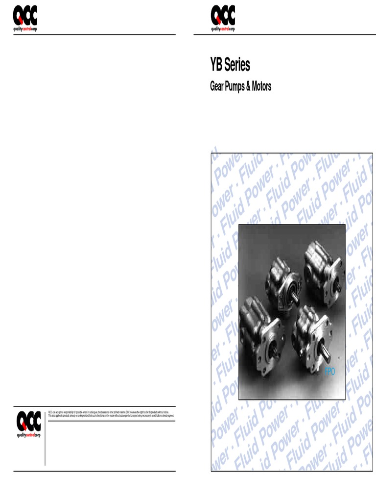 YB Series: Gear Pumps & Motors | PDF | Mechanical Engineering ...