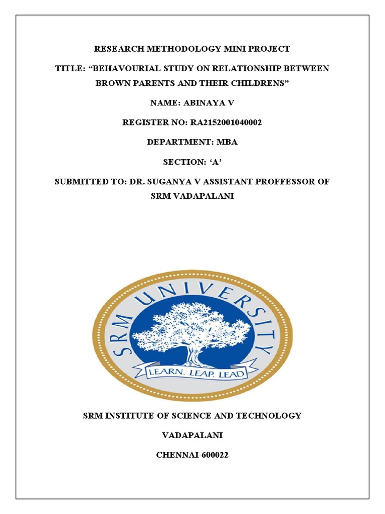 2ND Sem RM Project | PDF | Attachment Theory | Emotions