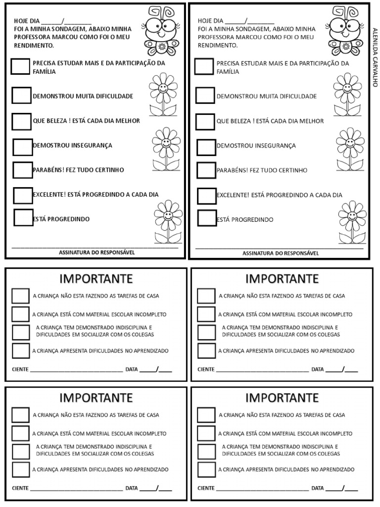 Recados Agenda | PDF