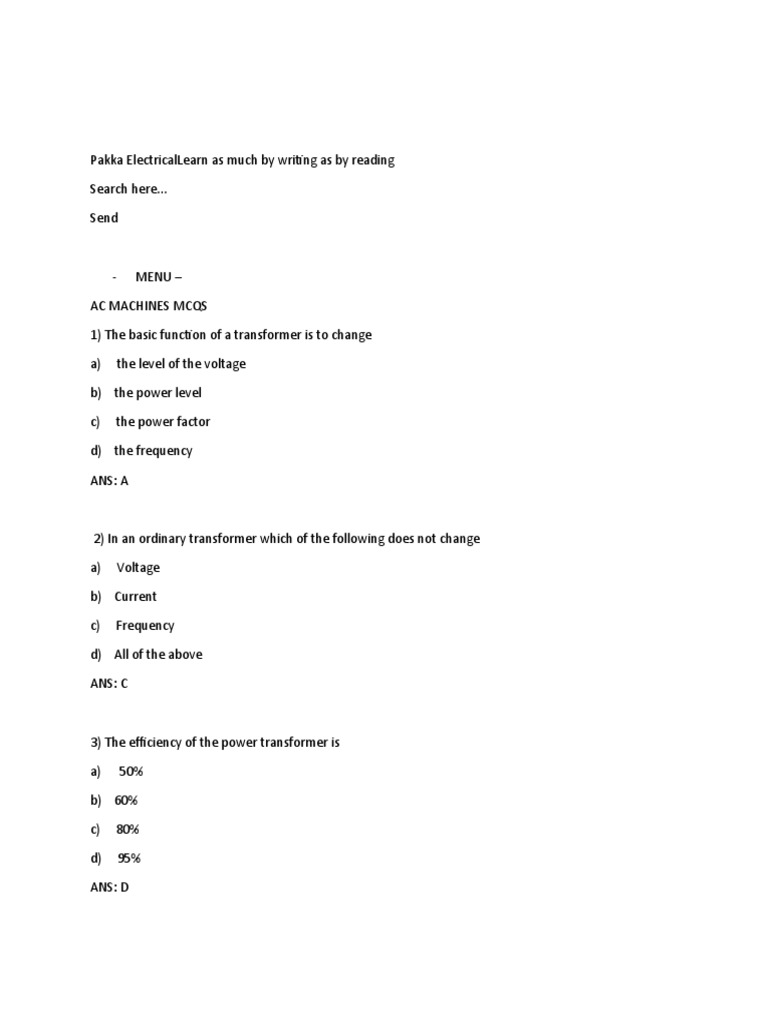 Ac Machine | PDF | Transformer | Electric Motor
