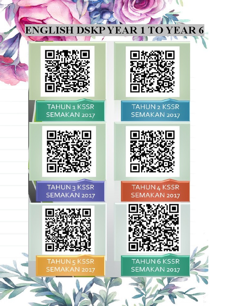 English DSKP Year 1 To Year 6 | PDF