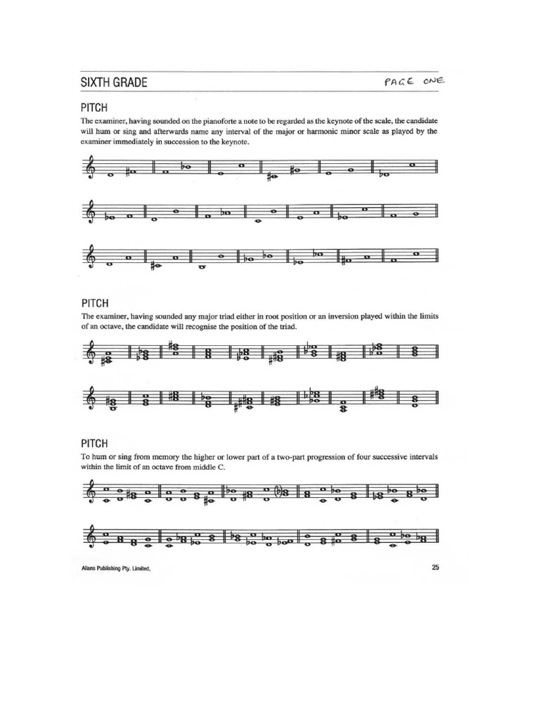 Grade 6 Aural Test | PDF