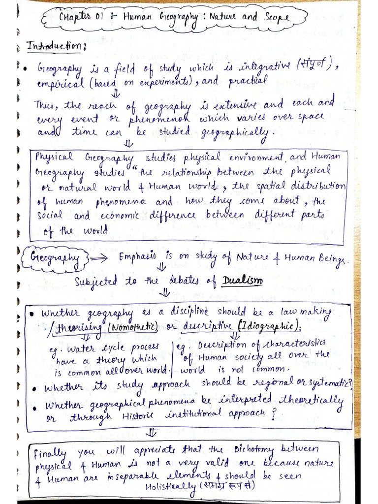 Human Geography - Nature and Scope | PDF