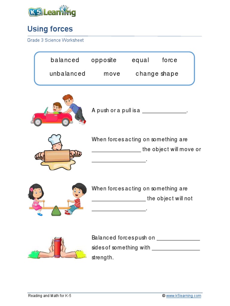 Grade 3 Force Motion C | PDF