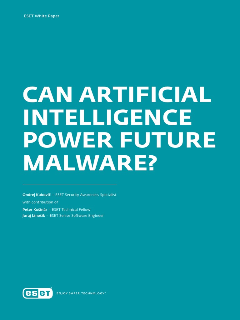 Can Artificial Intelligence Power Future Malware?: ESET White Paper | PDF | Artificial ...