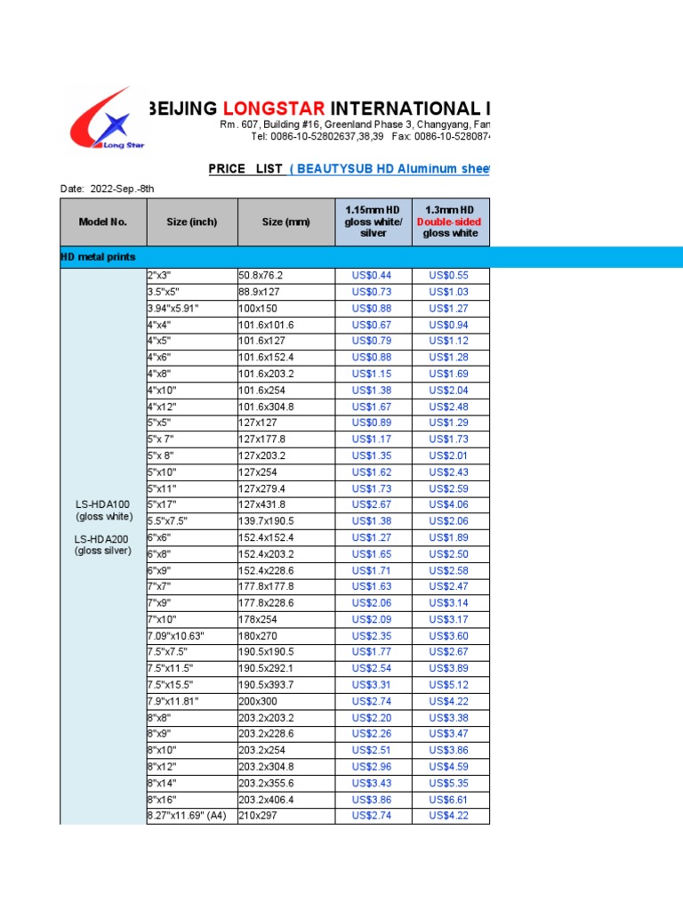 Longstar Price List-All Products 2022 9 8 | PDF