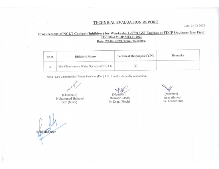 Technical Evaluation Report | PDF
