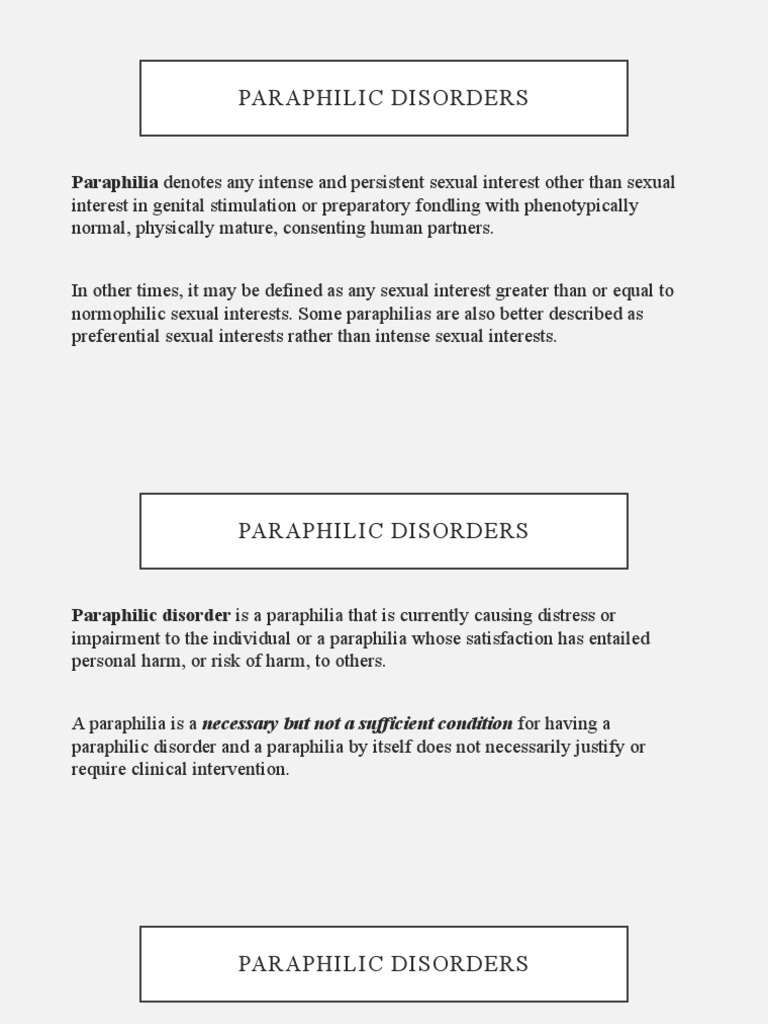 Group 7 - Paraphilic-Disorders | PDF | Pedophilia | Sexual Fetishism
