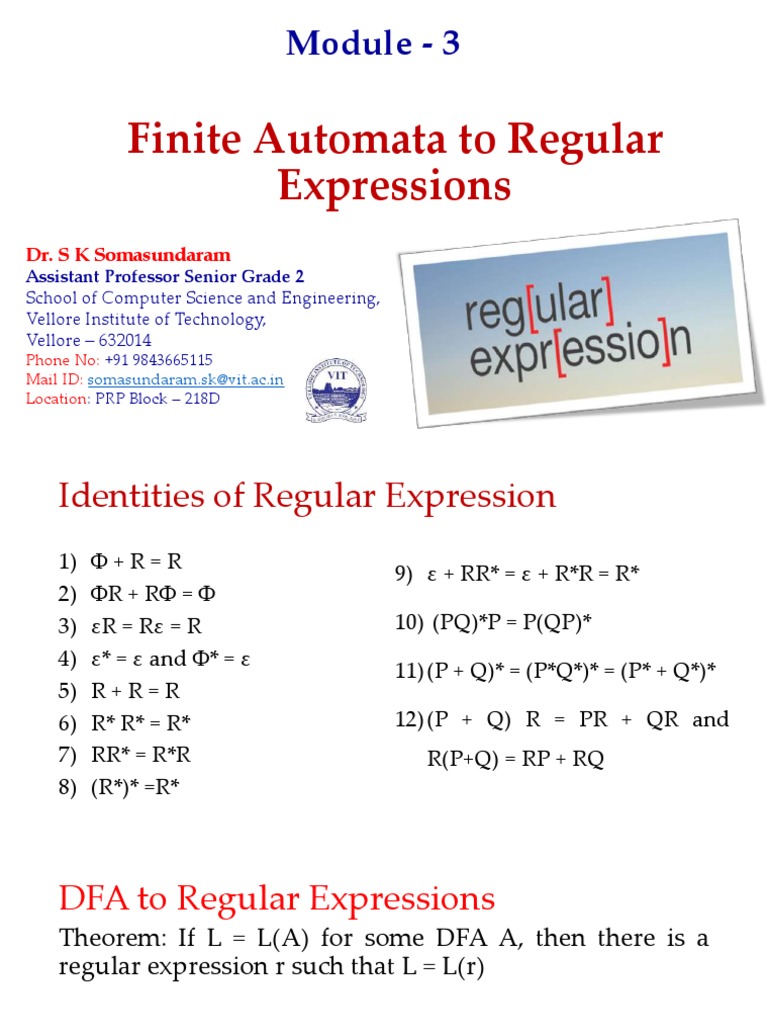 10-FA To Regular Expression-18!01!2023 | Download Free PDF | Regular Expression | Mathematics