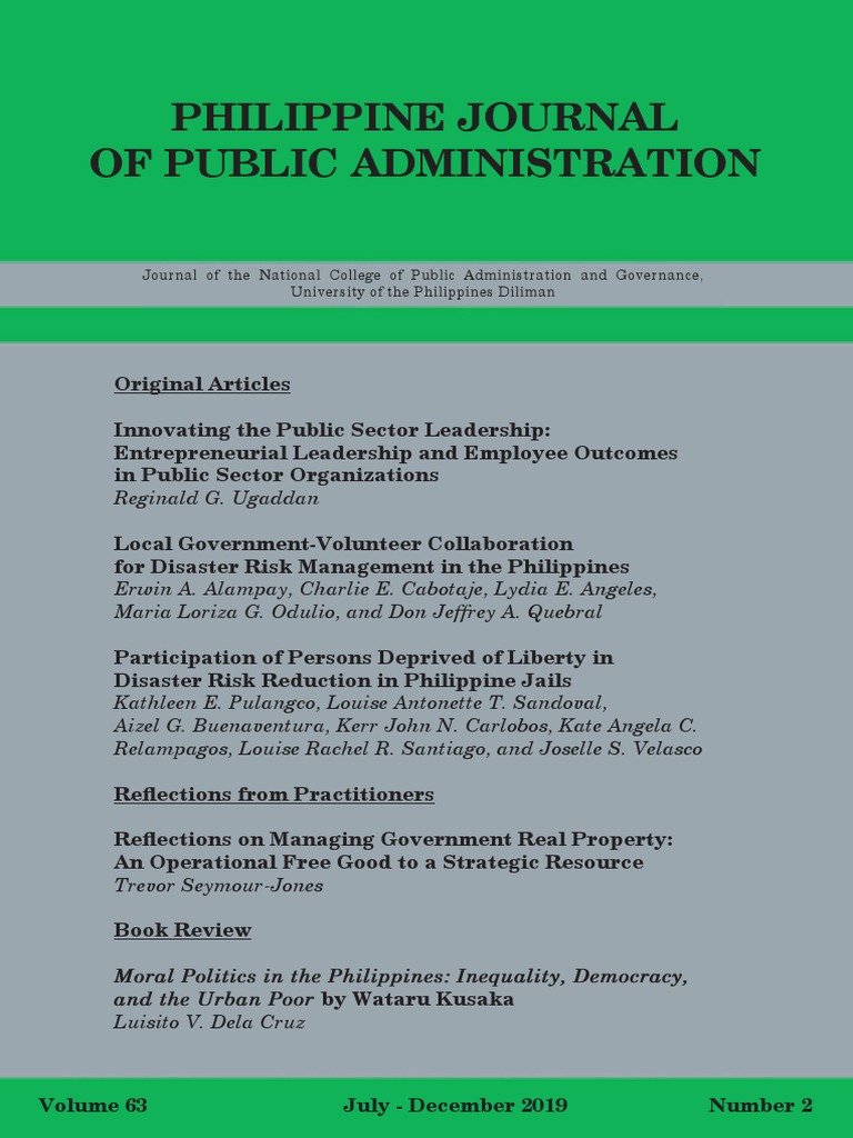 Local Government-Volunteer Collaboration For Disaster Risk Management ...