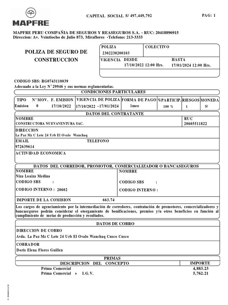Poliza CAR | PDF | Seguro | Informática