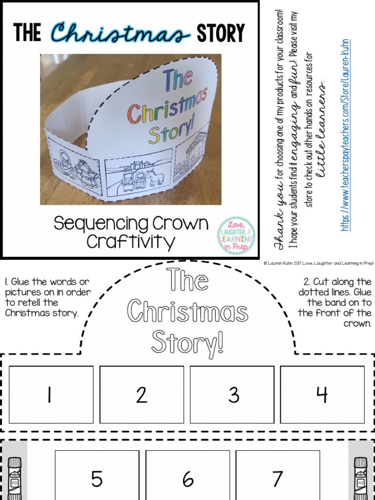 ChristmasCraftTheChristmasStorySequencingCrown 1 | PDF | Mary, Mother ...