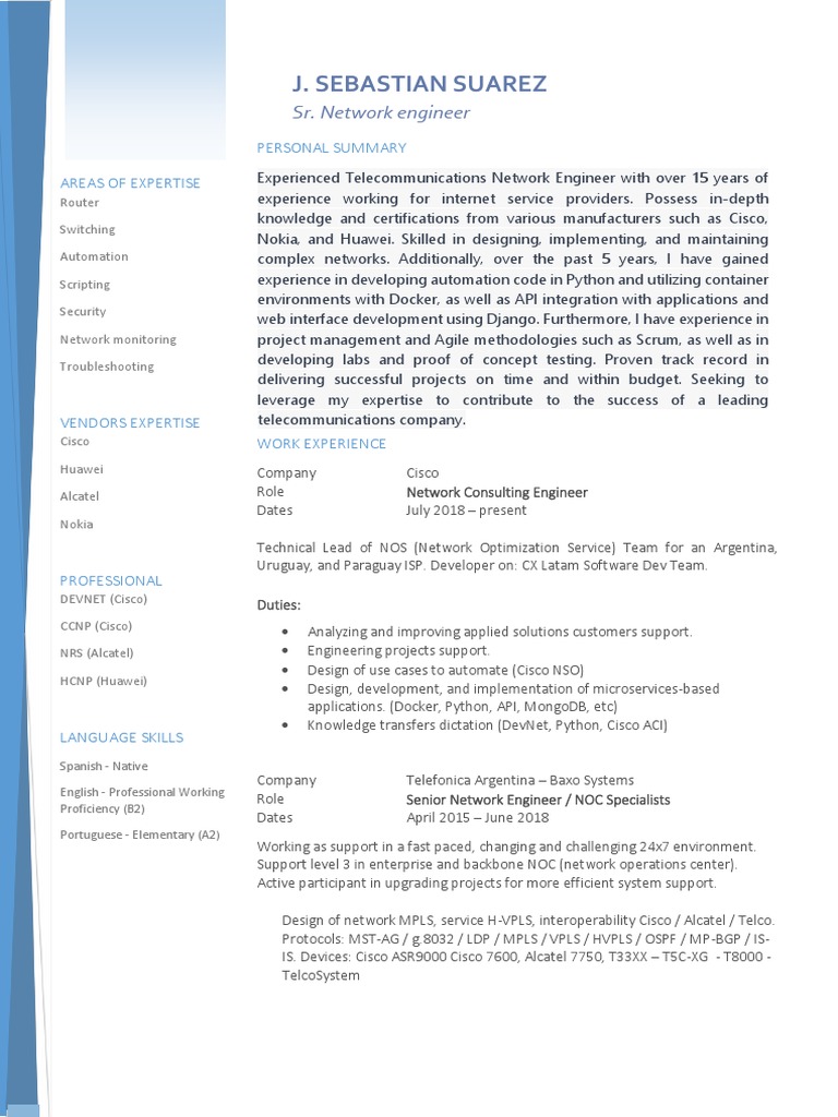 JSSUAREZ Resume 2023 | PDF | Cisco Certifications | Networking