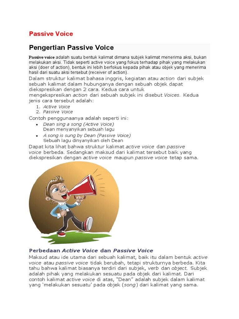 Materi Passive Voice KLS XI | PDF Materi Passive Voice KLS XI | PDF