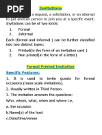 Class 12 - English - Writing Skill - Invitations and Replies - Format ...