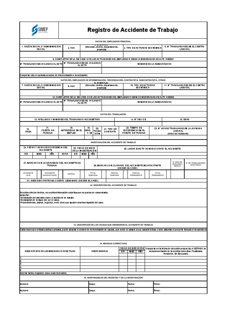 Itv-Reg-01 - RG Accidente de Trabajo | PDF | Outsourcing
