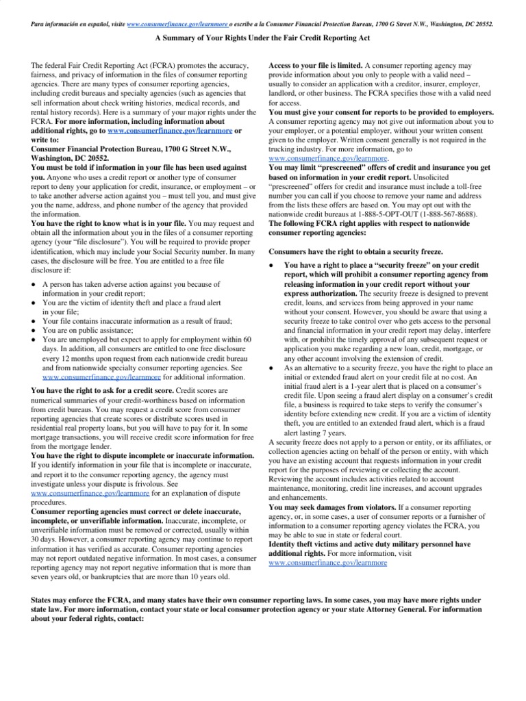 BGC Credit Rights | PDF | Credit Bureau | Credit History