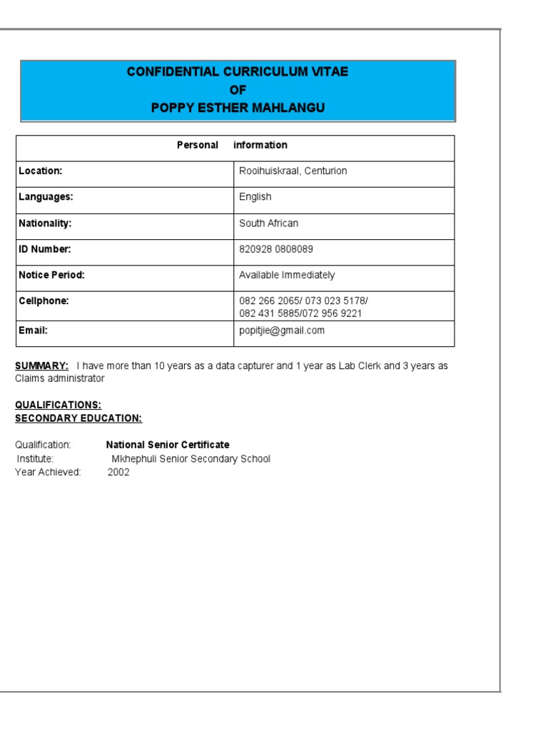 CV ESther | PDF | Databases | Data