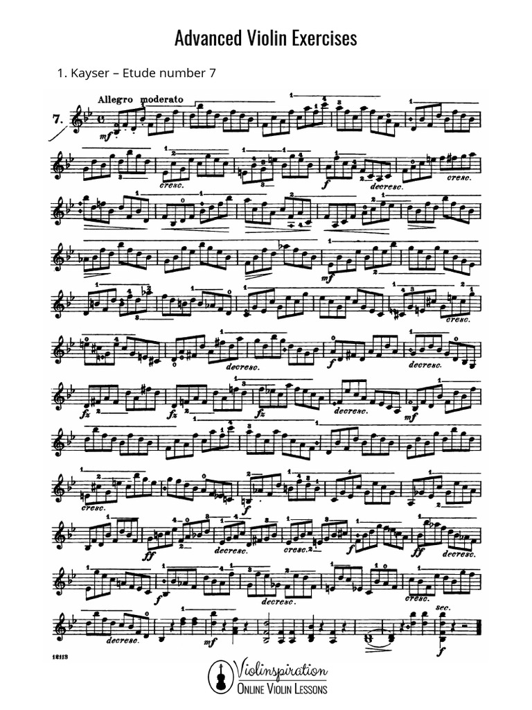 Advanced Violin Technique Exercises | PDF