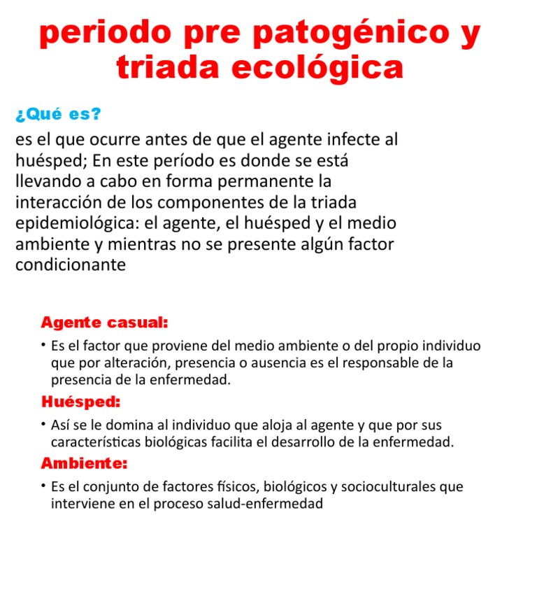 Periodo Prepatogénico y Triada Ecológica | PDF | Relaciones personales, crianza y desarrollo ...