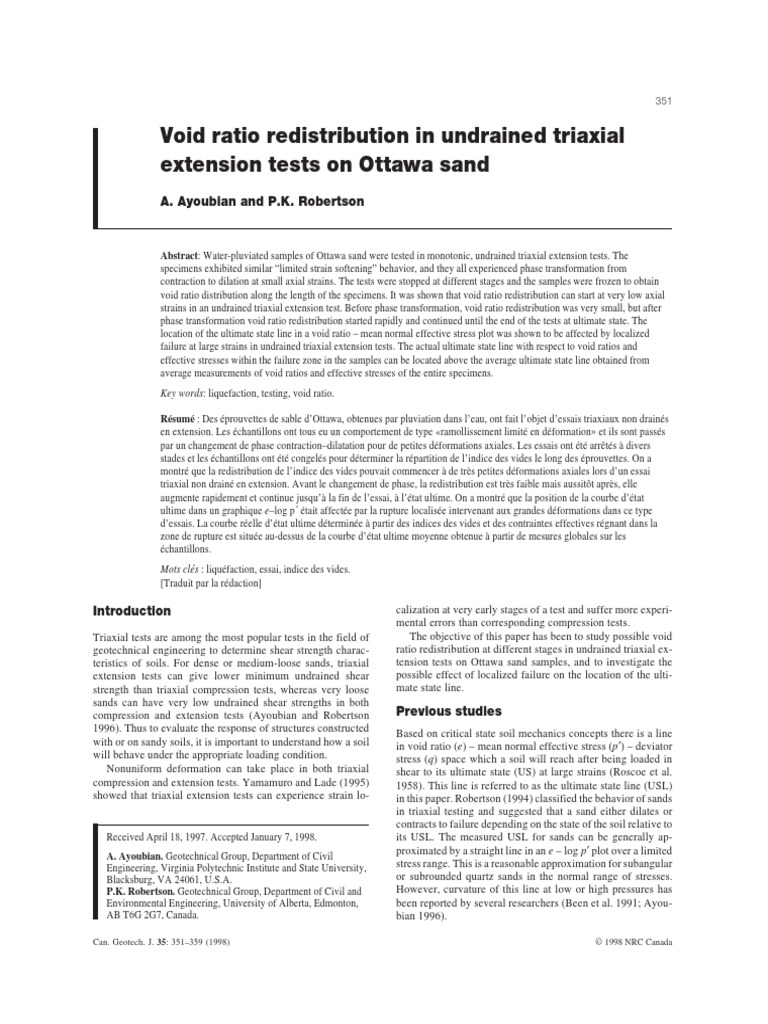 5.-Void Ratio Redistribution in Undrained Triaxial Extension Test On ...