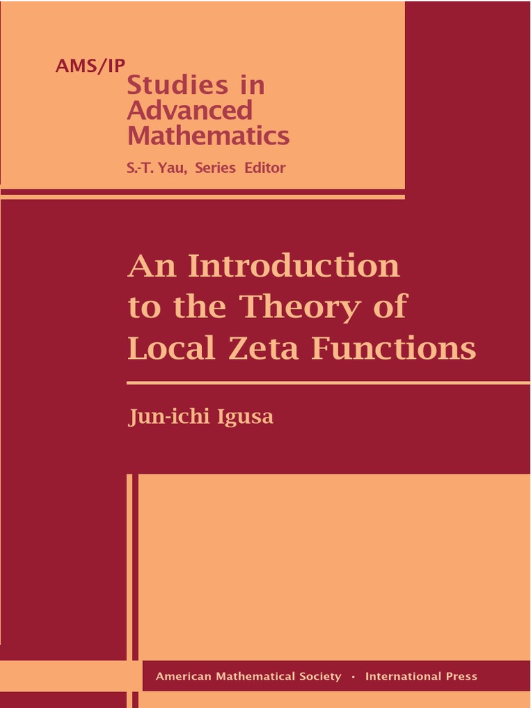 Igusa's Theory of Local Zeta Functions | PDF | Ring (Mathematics) | Compact Space