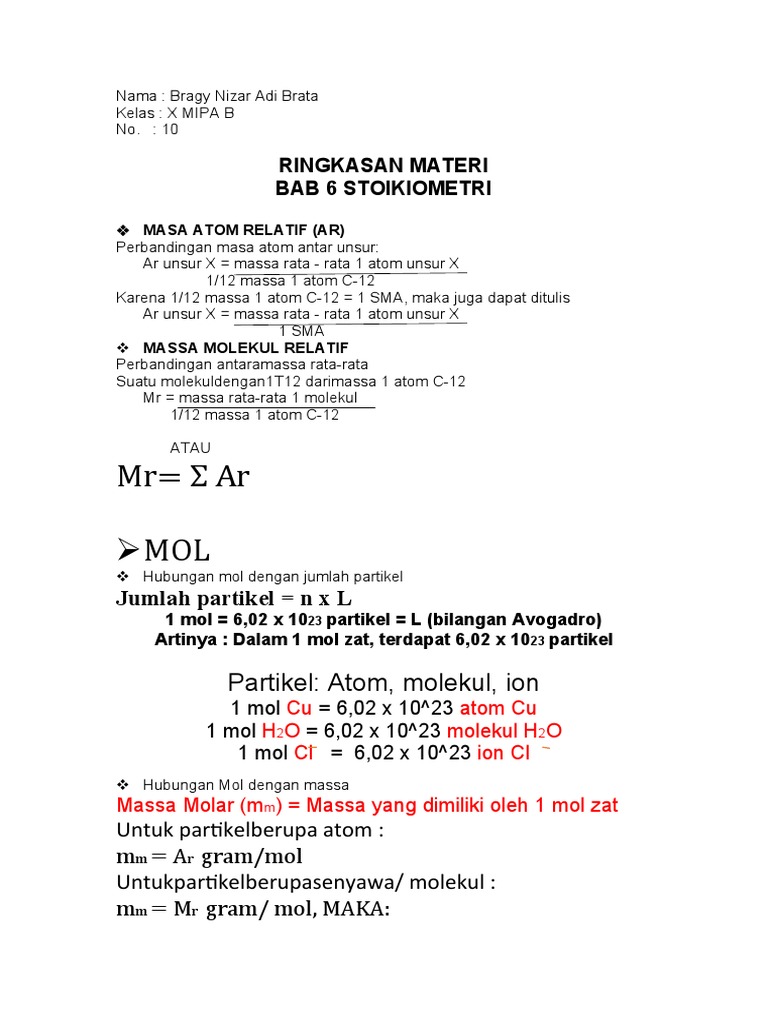 Ringkasan Bab 6 Kimia | PDF