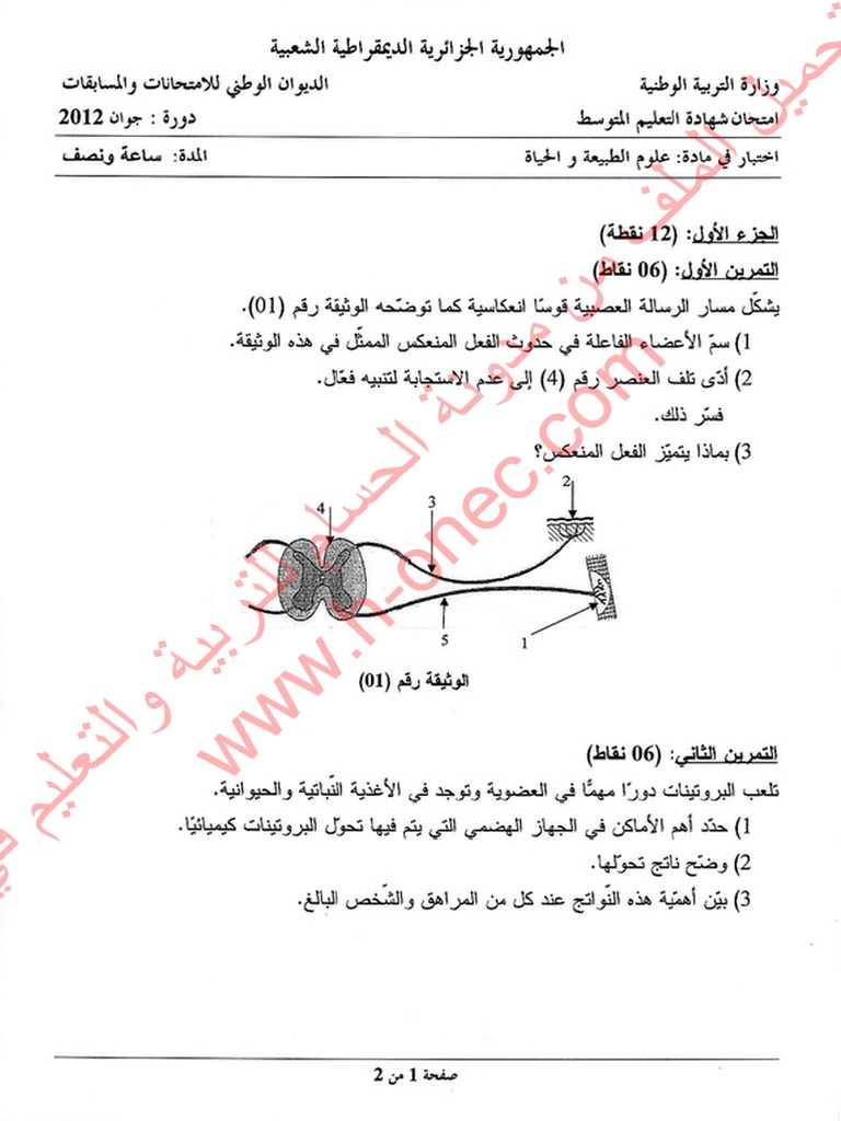 H Onec Com Bem Sciences Sujet 20121 615238 | PDF