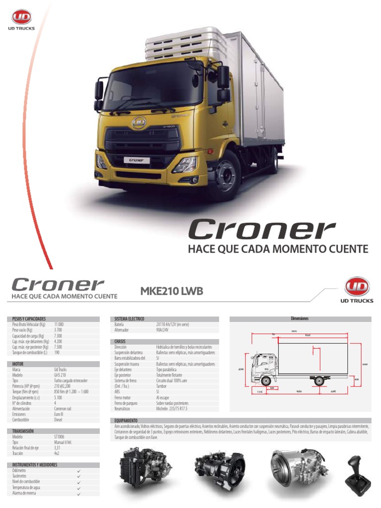 UD Trucks MKE210 Camion 8 Toneladas Ficha Tecnica | PDF