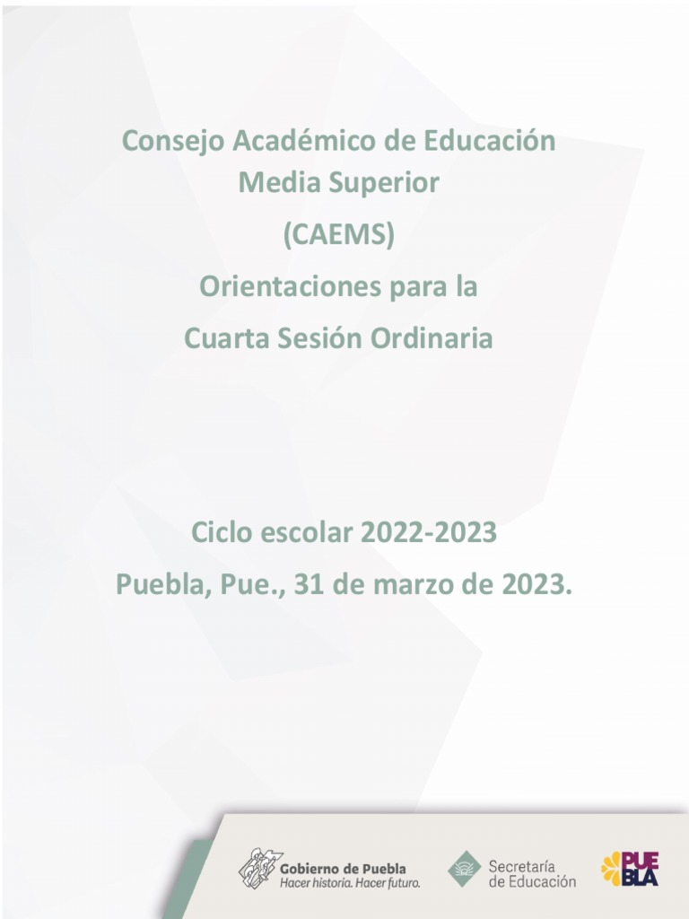 Cuarta Sesión CAEMS 2022-2023 | PDF | Evaluación | Enseñando
