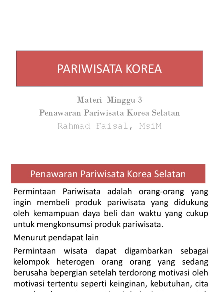 Pariwisata Korea Minggu3 | PDF