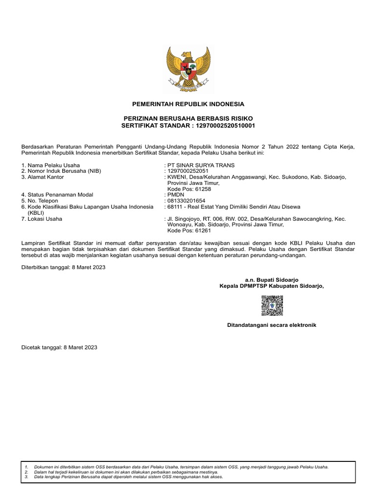 Contoh Oss | PDF