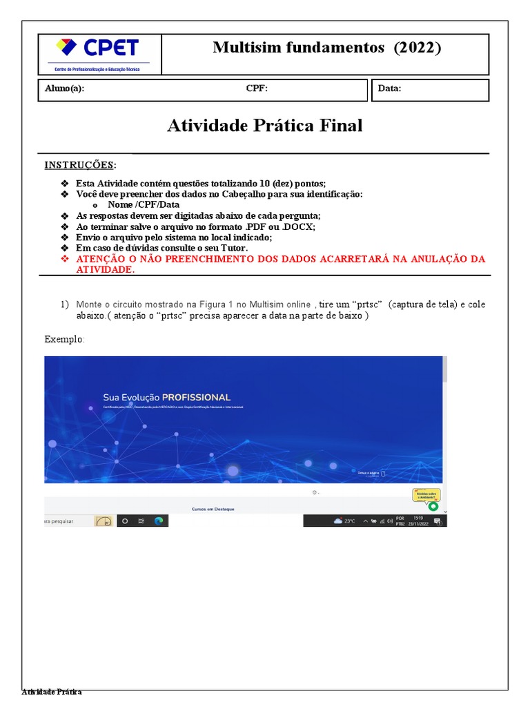 Atividade prática final | PDF