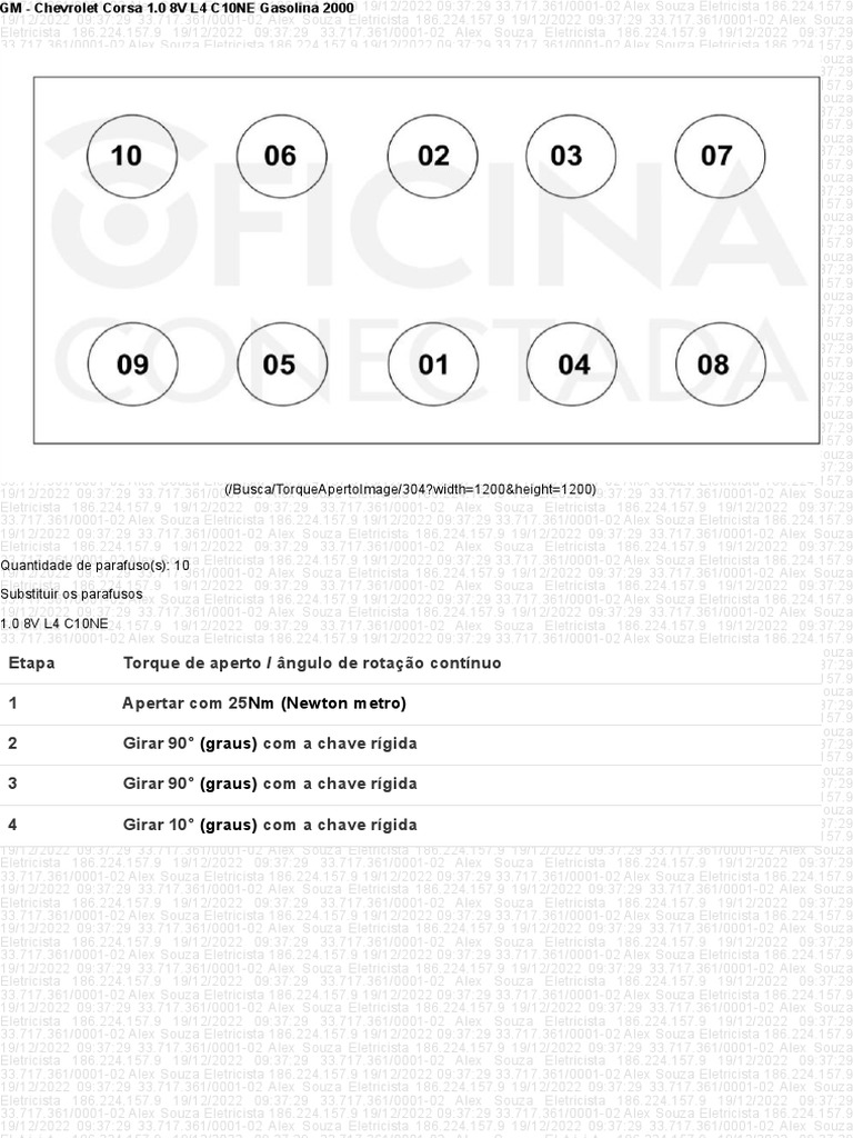 Torque Aperto Parafusos Cabeçote | PDF