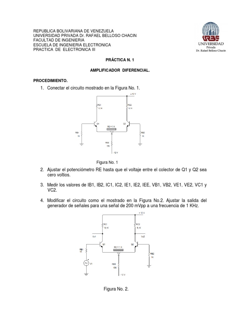 Pract. 1. Eo. III. Amp. Dif. | PDF | Tecnología