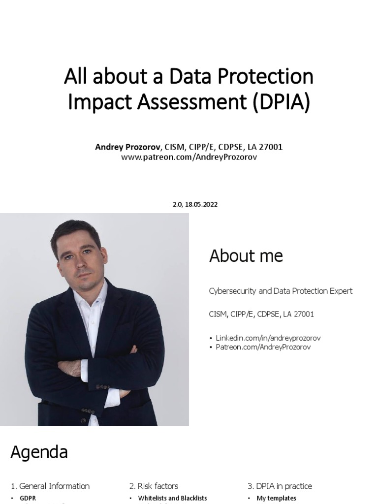 All About A Data Protection Impact Assessment (DPIA) : Andrey Prozorov ...