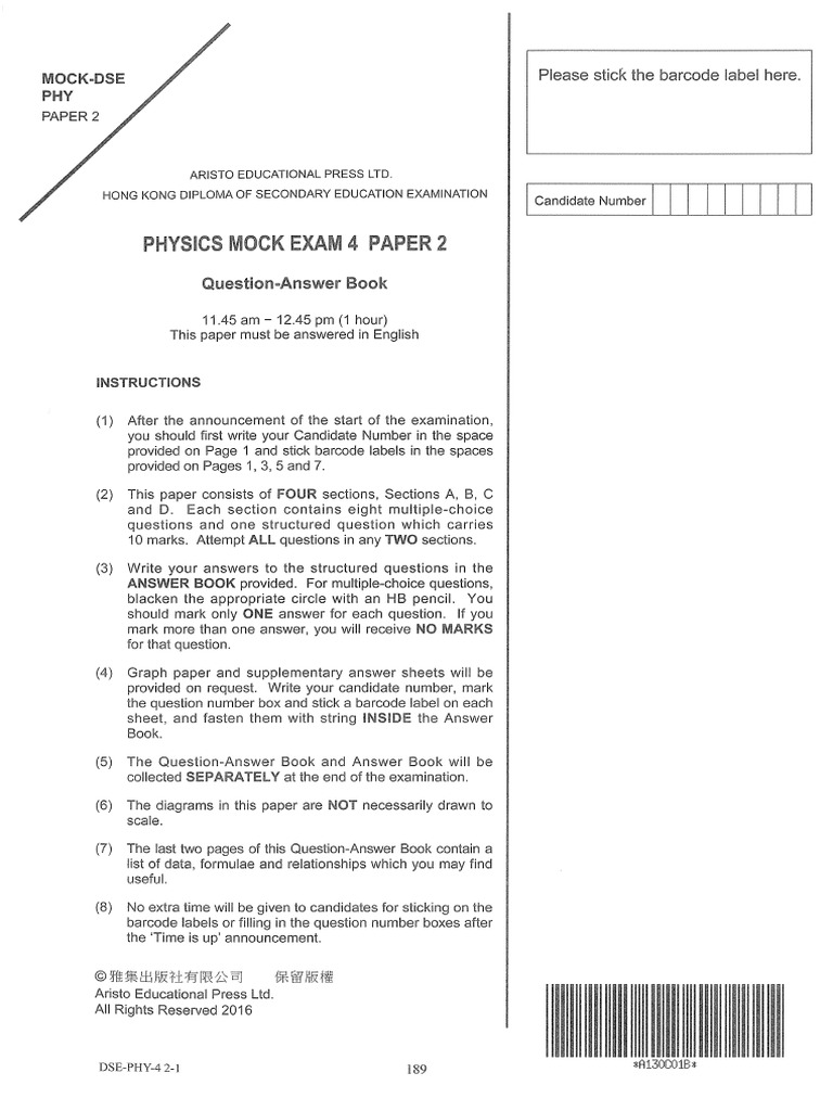 Mock 4 Paper 2 | PDF