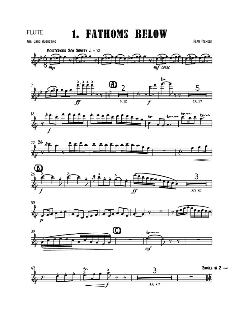 Little Mermaid Junior - Flute | PDF