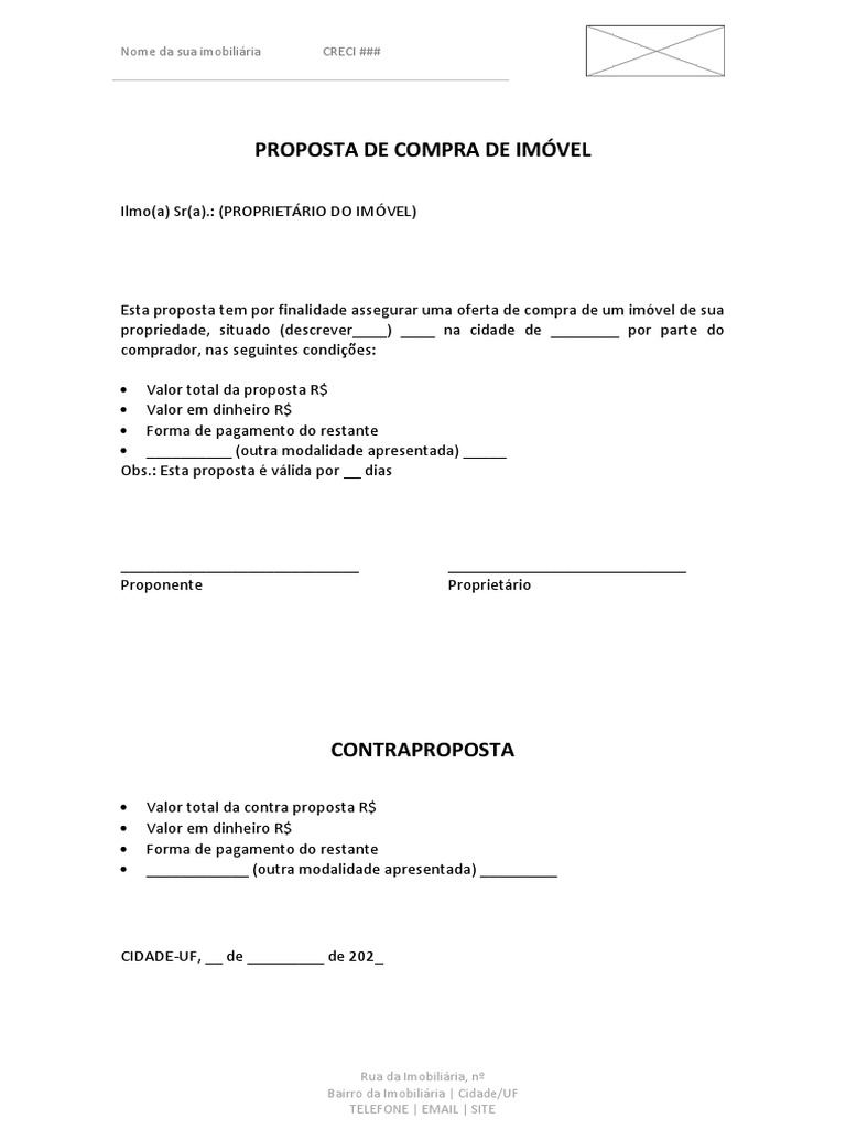 Carta Proposta-Compra de Imóvel | PDF