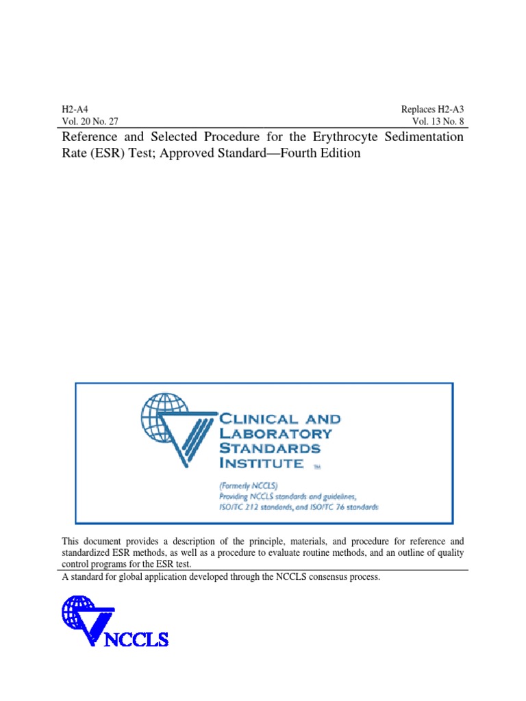 Clsi H02 A4 | PDF | Consensus Decision Making | Medicine