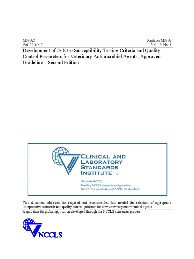 Clsi M37 A2 Pdf Health Care Medicine