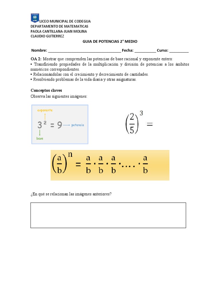 POTENCIAS | PDF | Exponenciación | Multiplicación