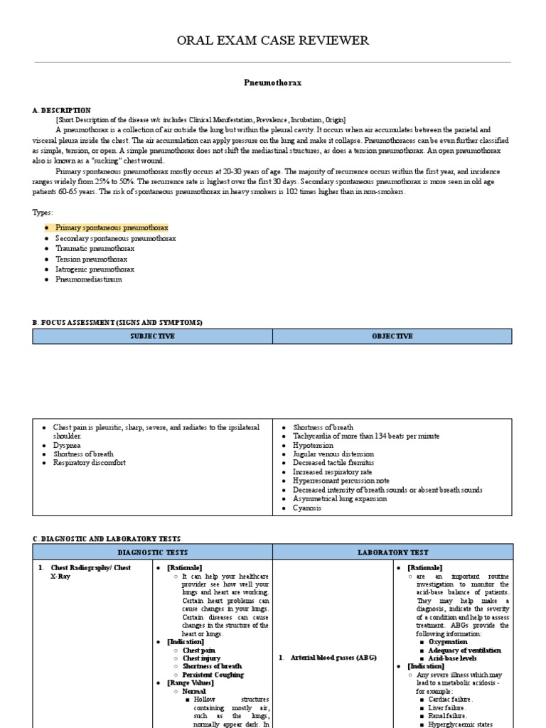 Pneumothorax | PDF