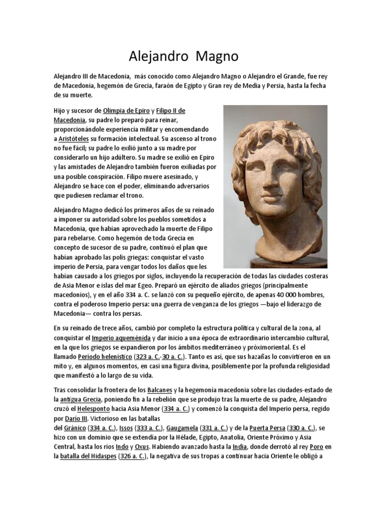 Alejandro Magno | PDF | Alejandro el Grande | Macedonia (antiguo reino)