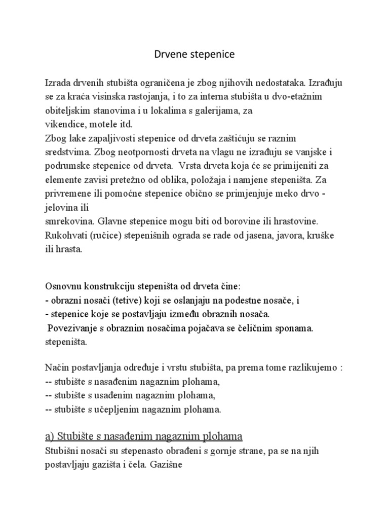 Drveno stepenište | PDF