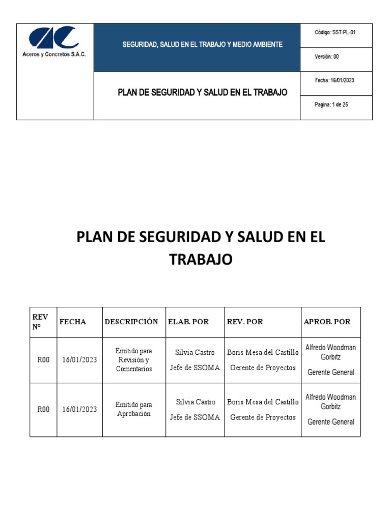 SST-PL-1 Plan de SST AYC | PDF | Seguridad y salud ocupacional | Planificación