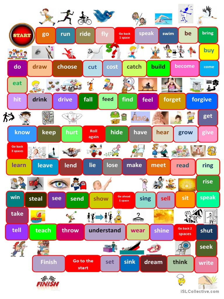 Board Game Irregular Verbs | PDF